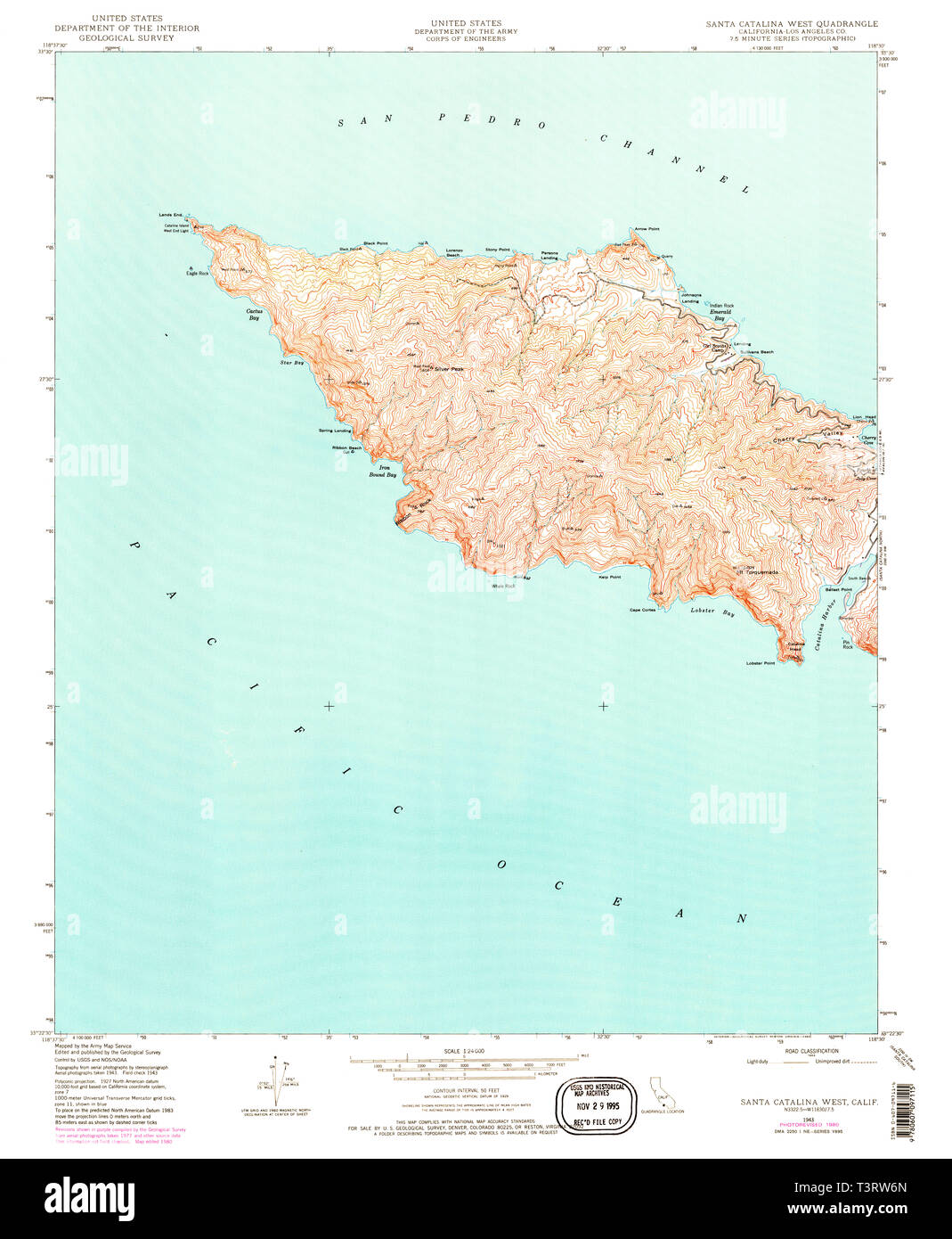 Catalina california map hi-res stock photography and images - Alamy