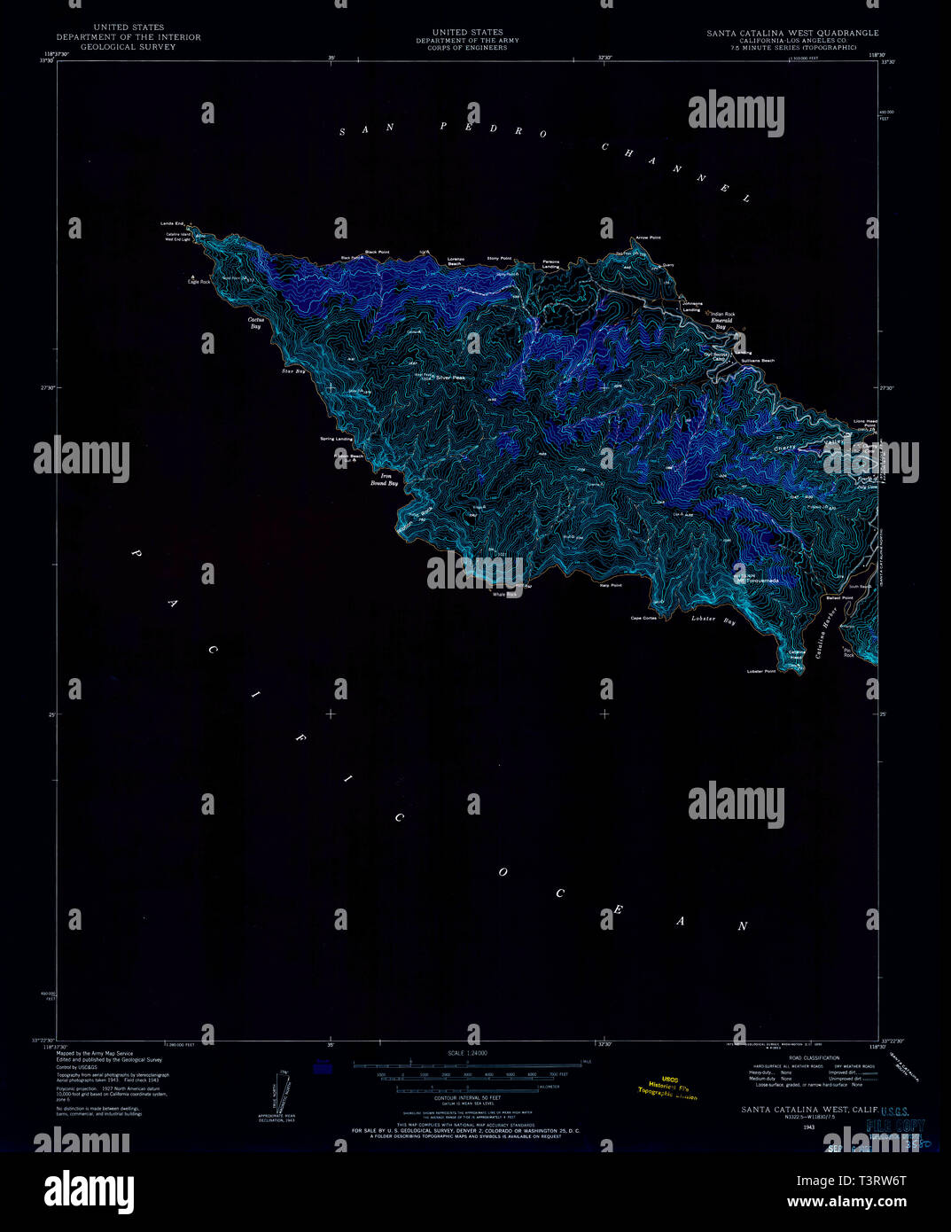 Catalina california map hi-res stock photography and images - Alamy