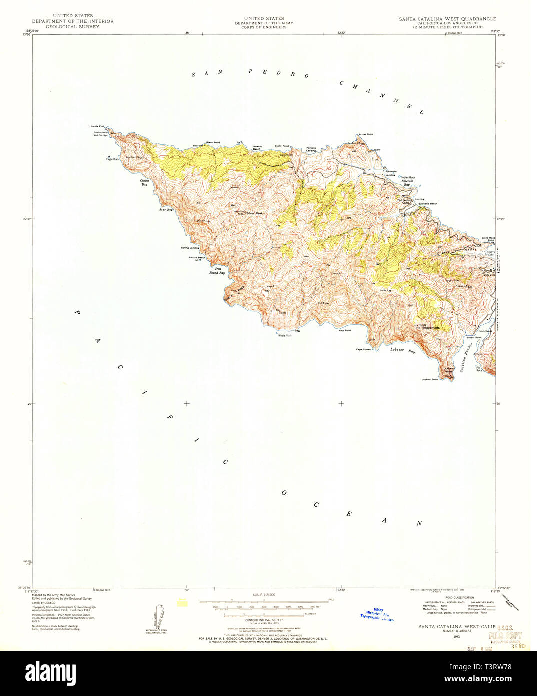 Catalina california map hi-res stock photography and images - Alamy