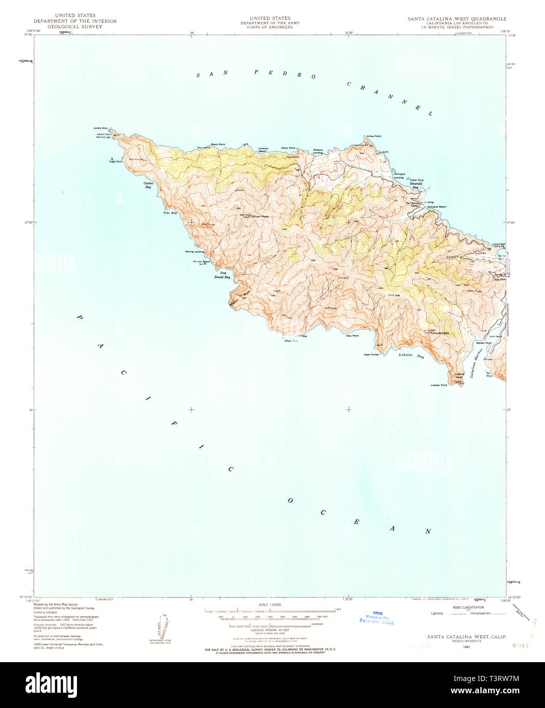 Catalina california map hi-res stock photography and images - Alamy