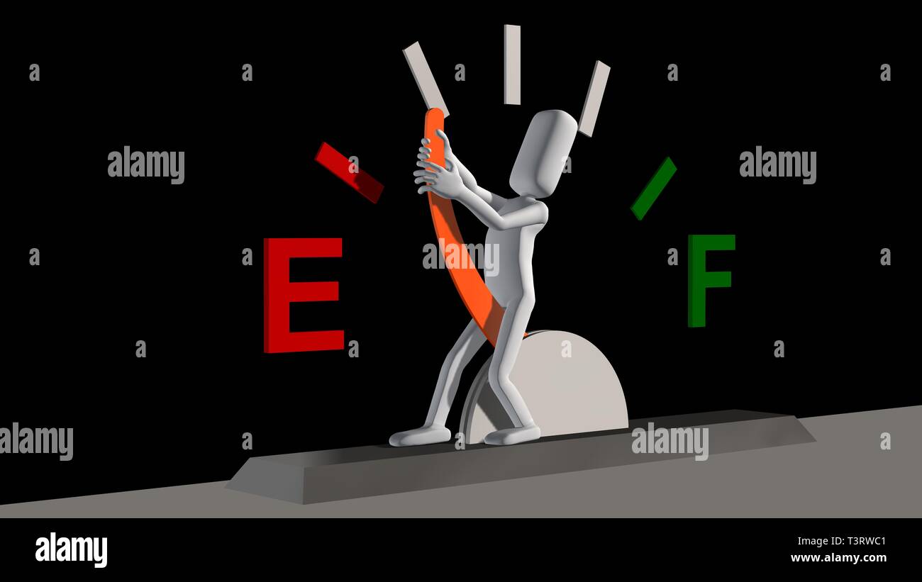 full indicator with low level Stock Photo - Alamy