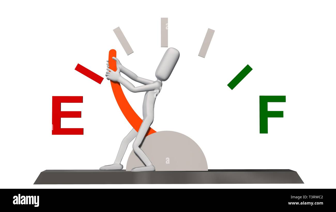 full indicator with low level Stock Photo - Alamy