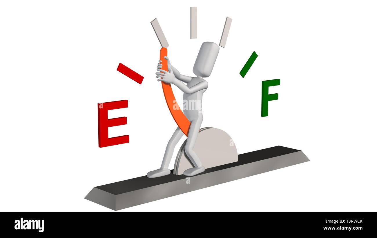 full indicator with low level Stock Photo - Alamy