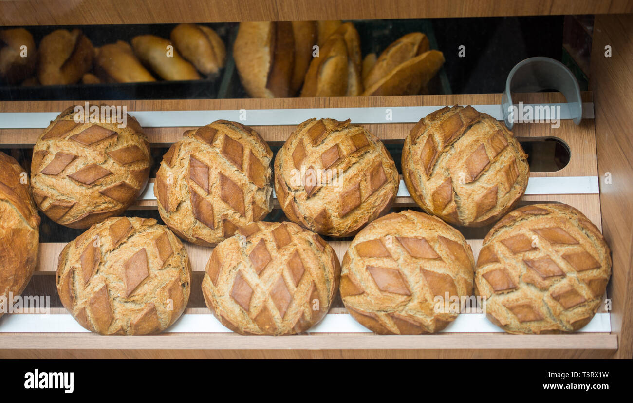 Traditional Turkish style made bread loaf Stock Photo - Alamy