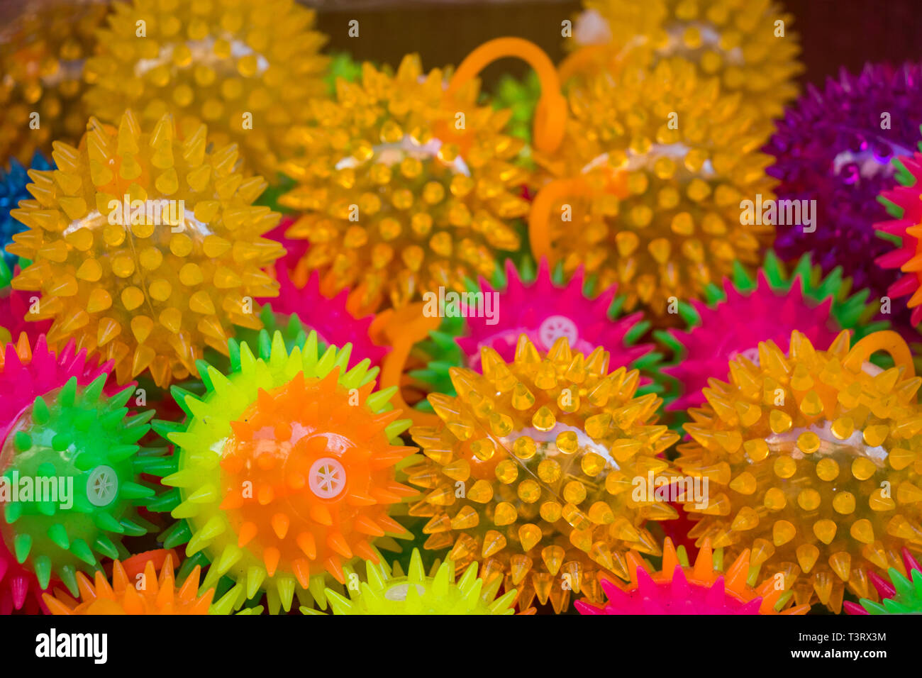 Rubber ball of various color as a background Stock Photo - Alamy