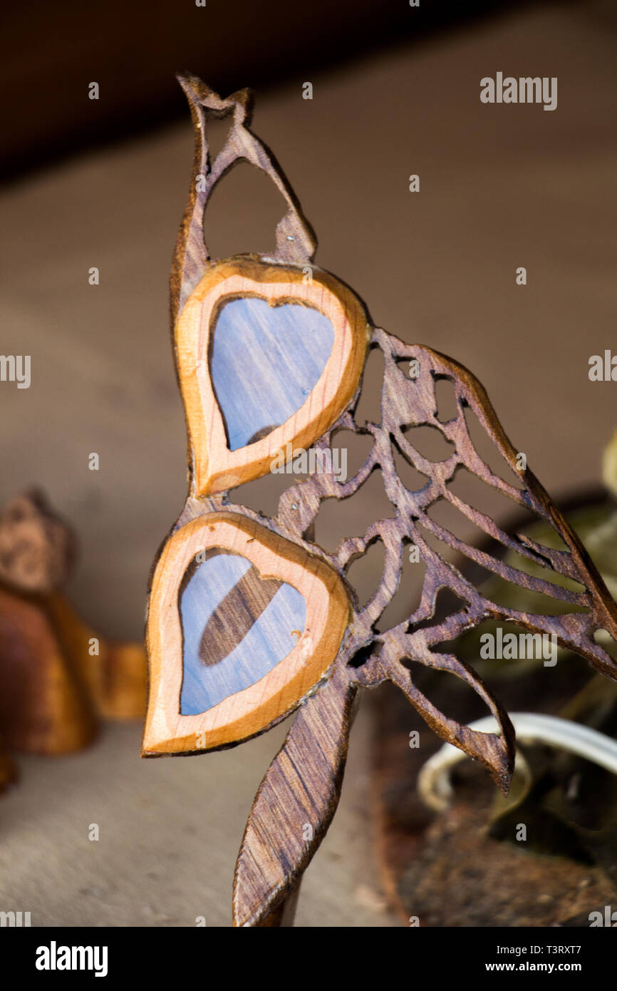 Colorful decorative objects in the shape of a heart Stock Photo - Alamy