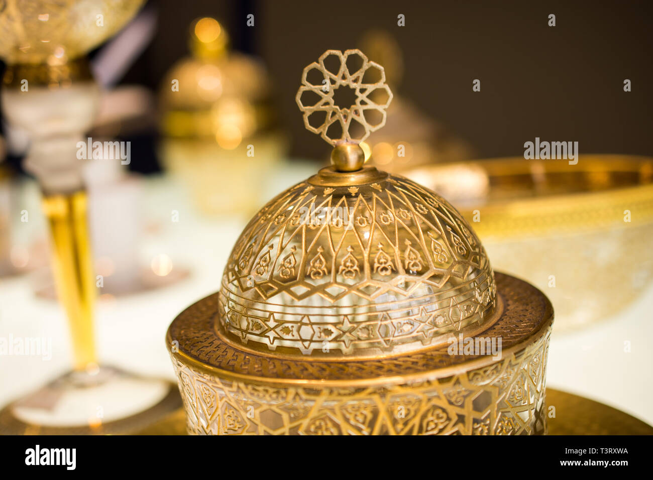 Taditional Turkish metal plates in the view Stock Photo - Alamy