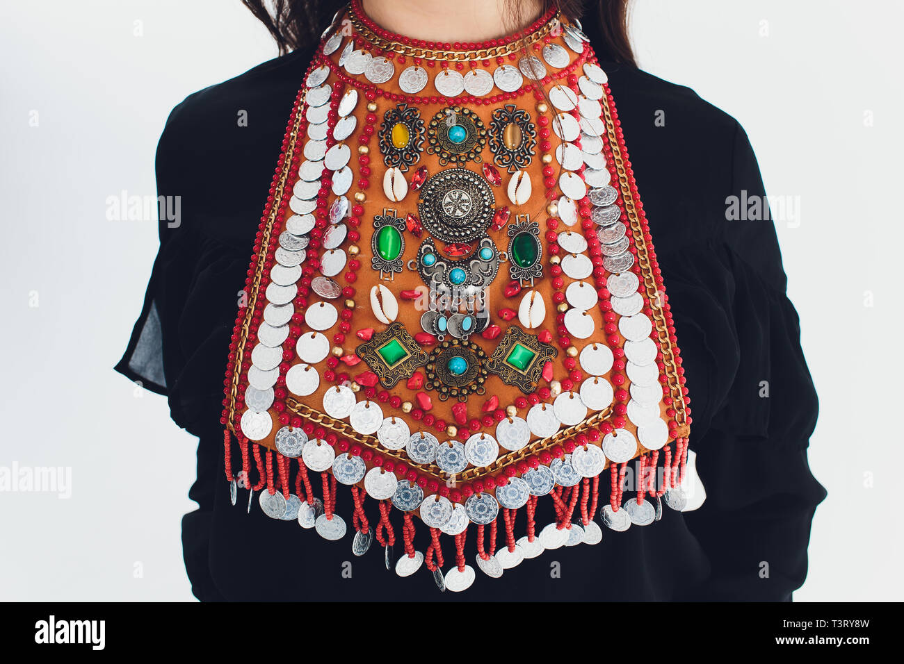 national Bashkir costumes. peoples of Russia. Tatars on white ...