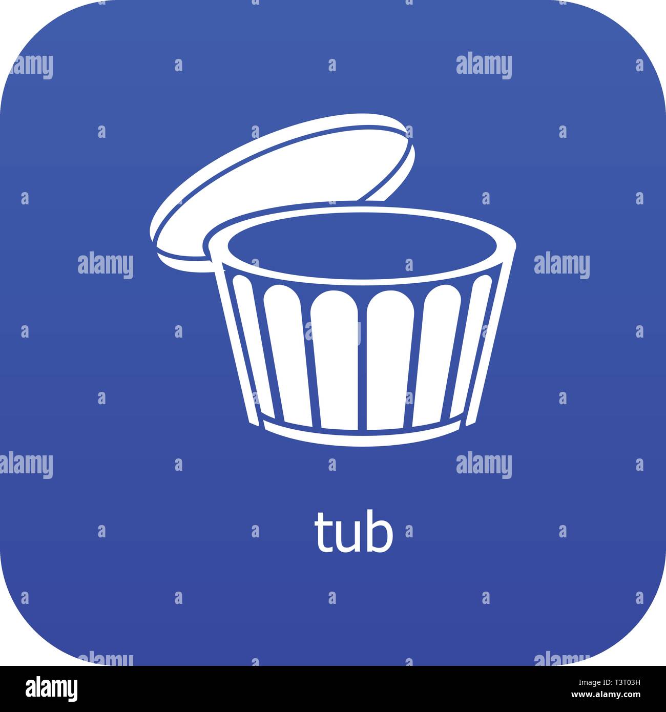 Tub icon blue vector Stock Vector Image & Art - Alamy