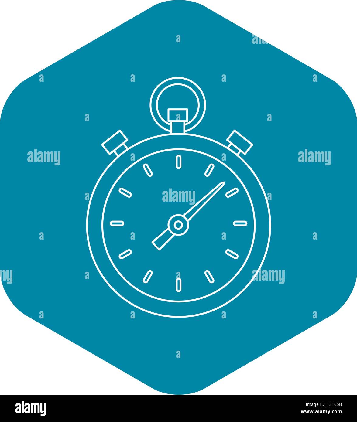 Stopwatch icon, outline style Stock Vector Image & Art - Alamy