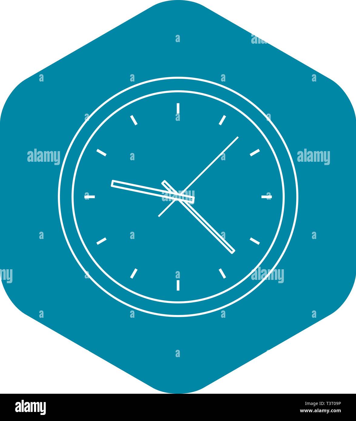 Clock icon, outline style Stock Vector Image & Art - Alamy