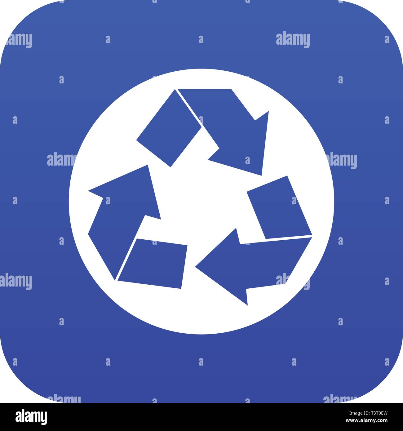 Recycle sign icon digital blue Stock Vector Image & Art - Alamy