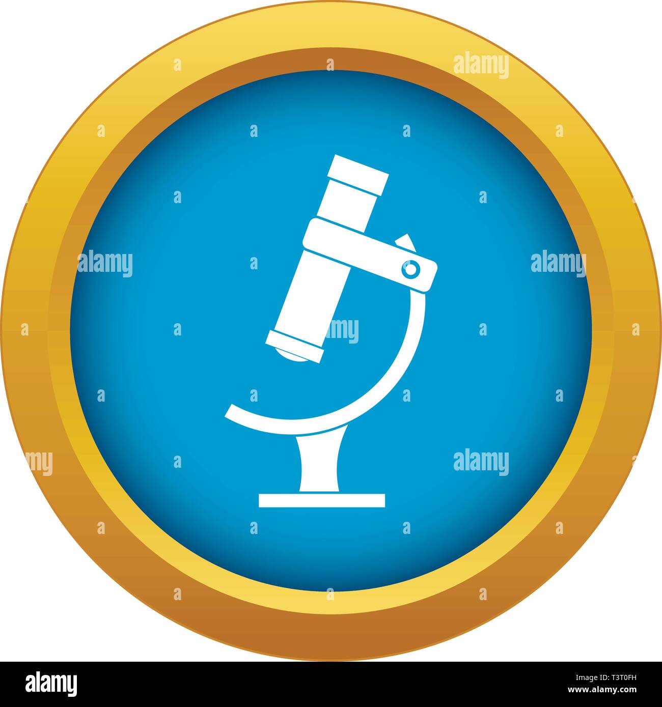 Microscope icon blue vector isolated Stock Vector Image & Art - Alamy