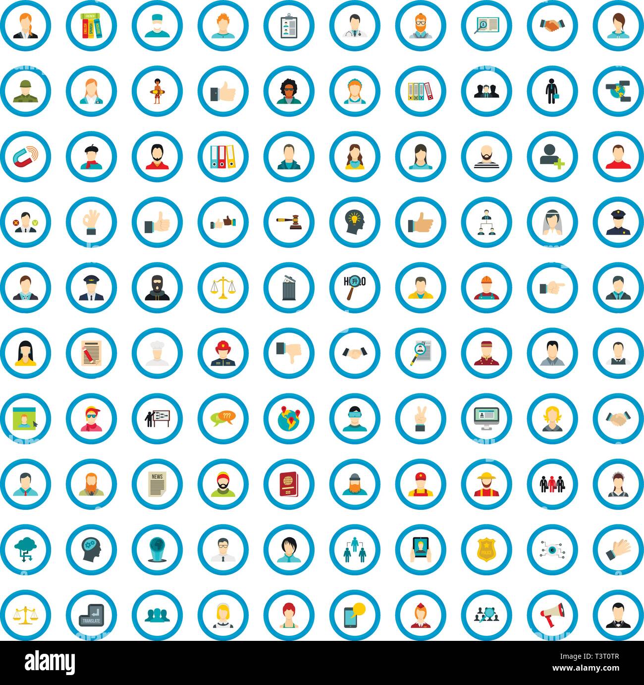 100 social communication icons hi-res stock photography and images - Alamy