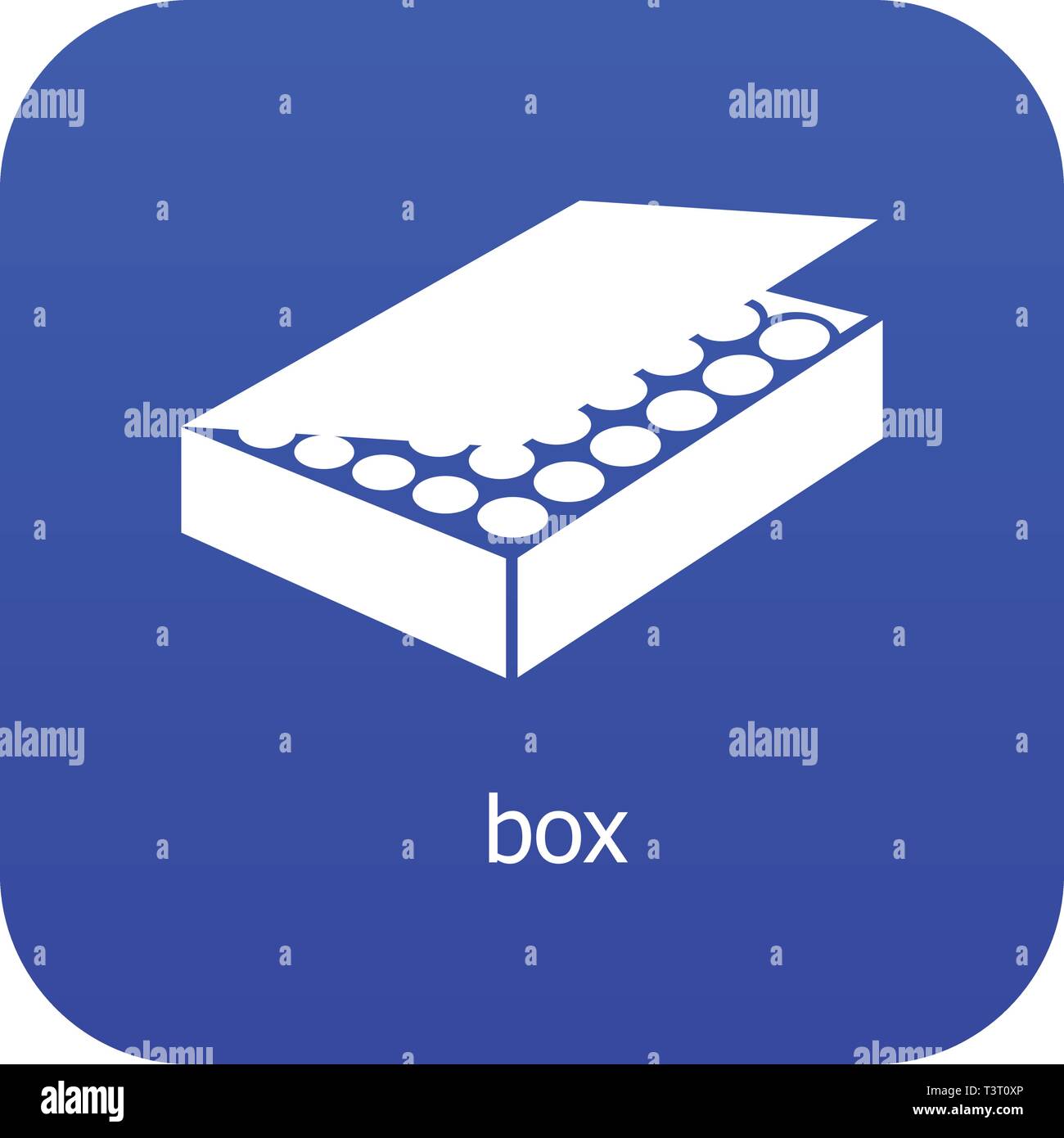 Box icon blue vector Stock Vector Image & Art - Alamy