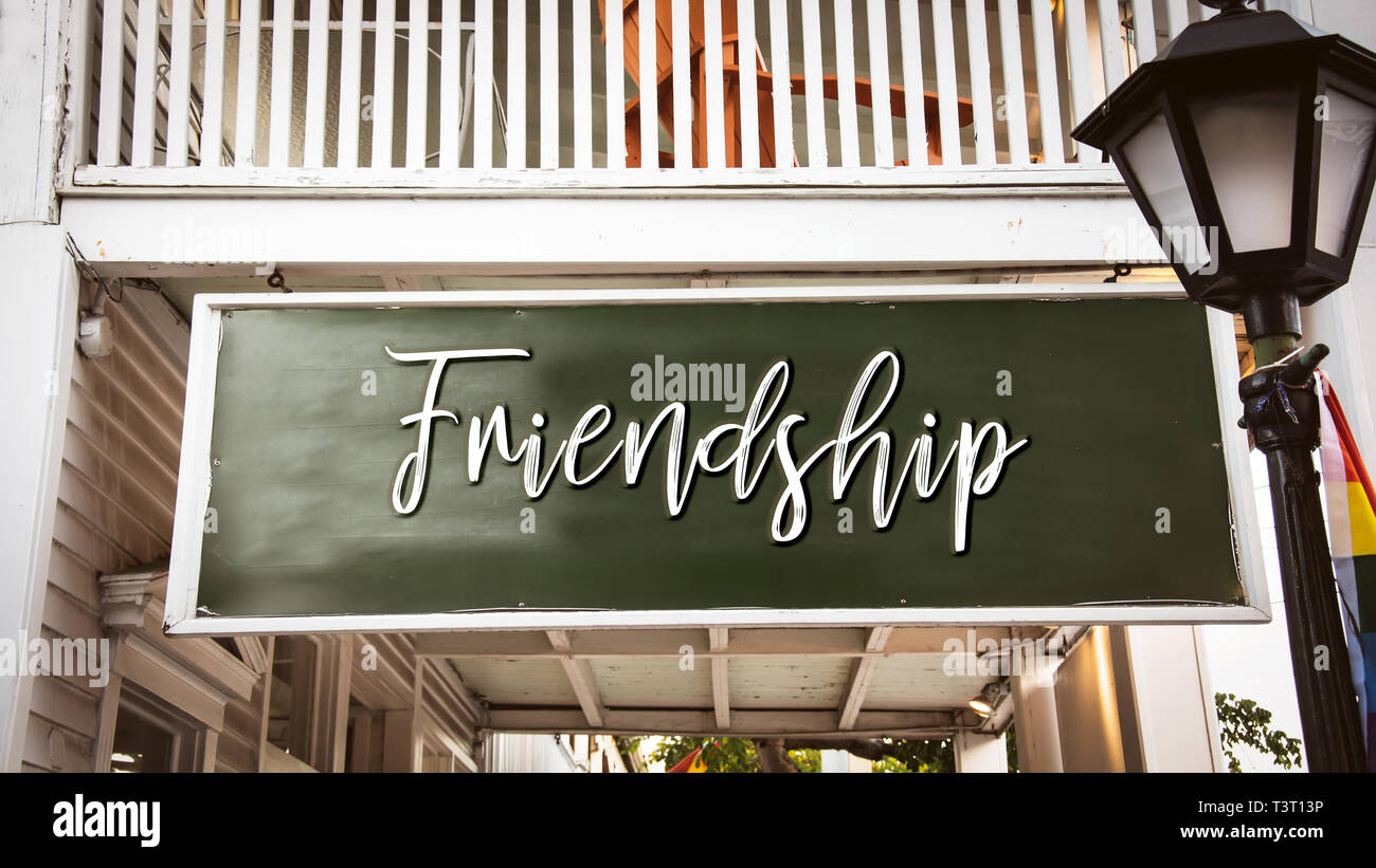 Friendship road sign hi-res stock photography and images - Alamy