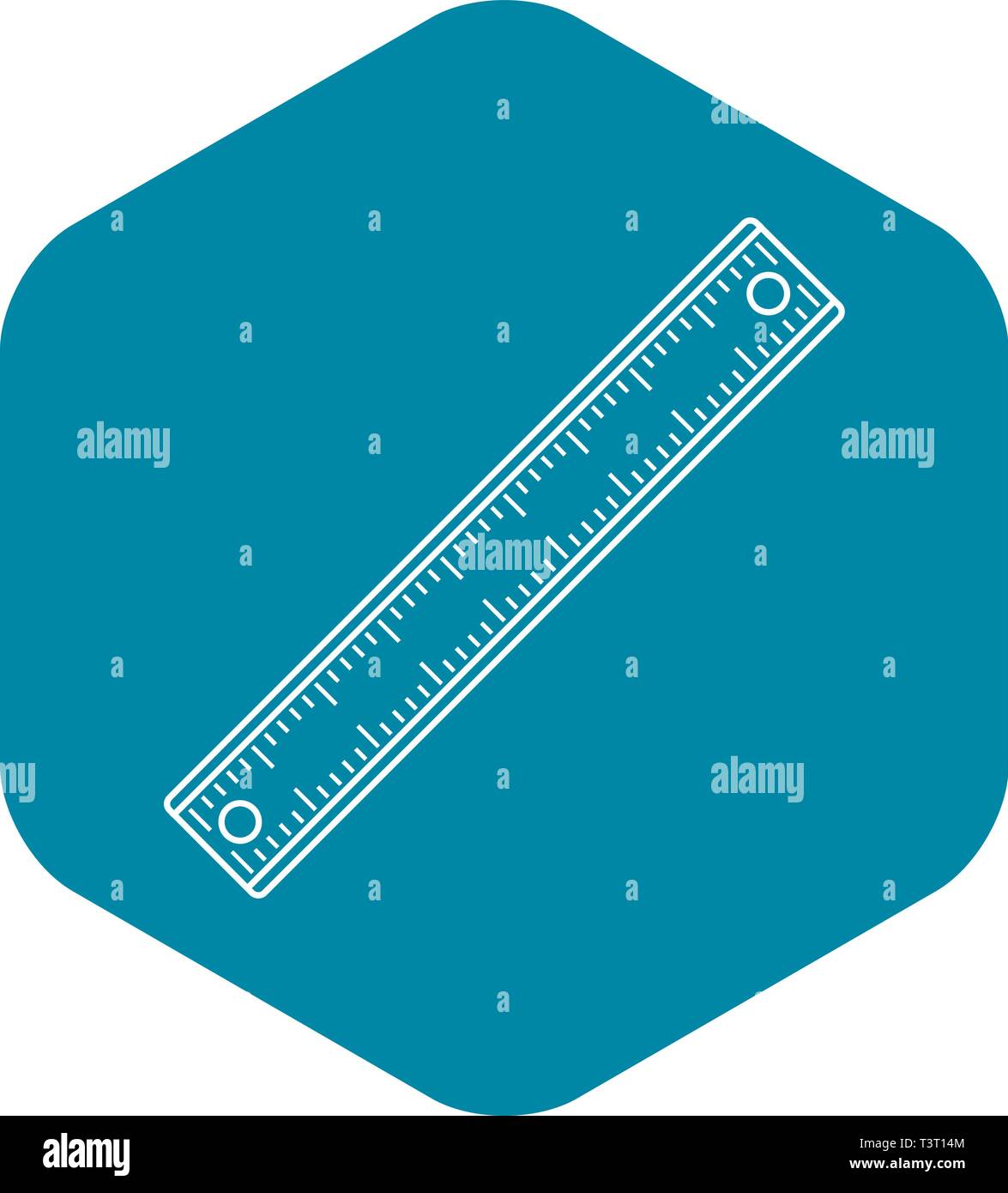 Ruler, rectangular shape icon, outline style Stock Vector Image & Art ...