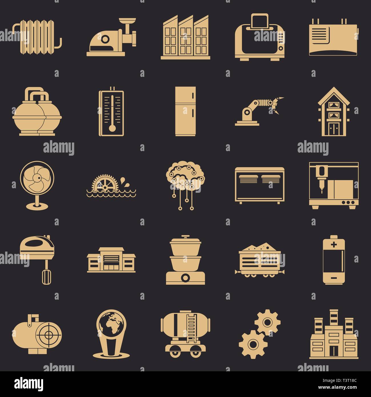 Electrical engineering icons set, simple style Stock Vector Image & Art ...