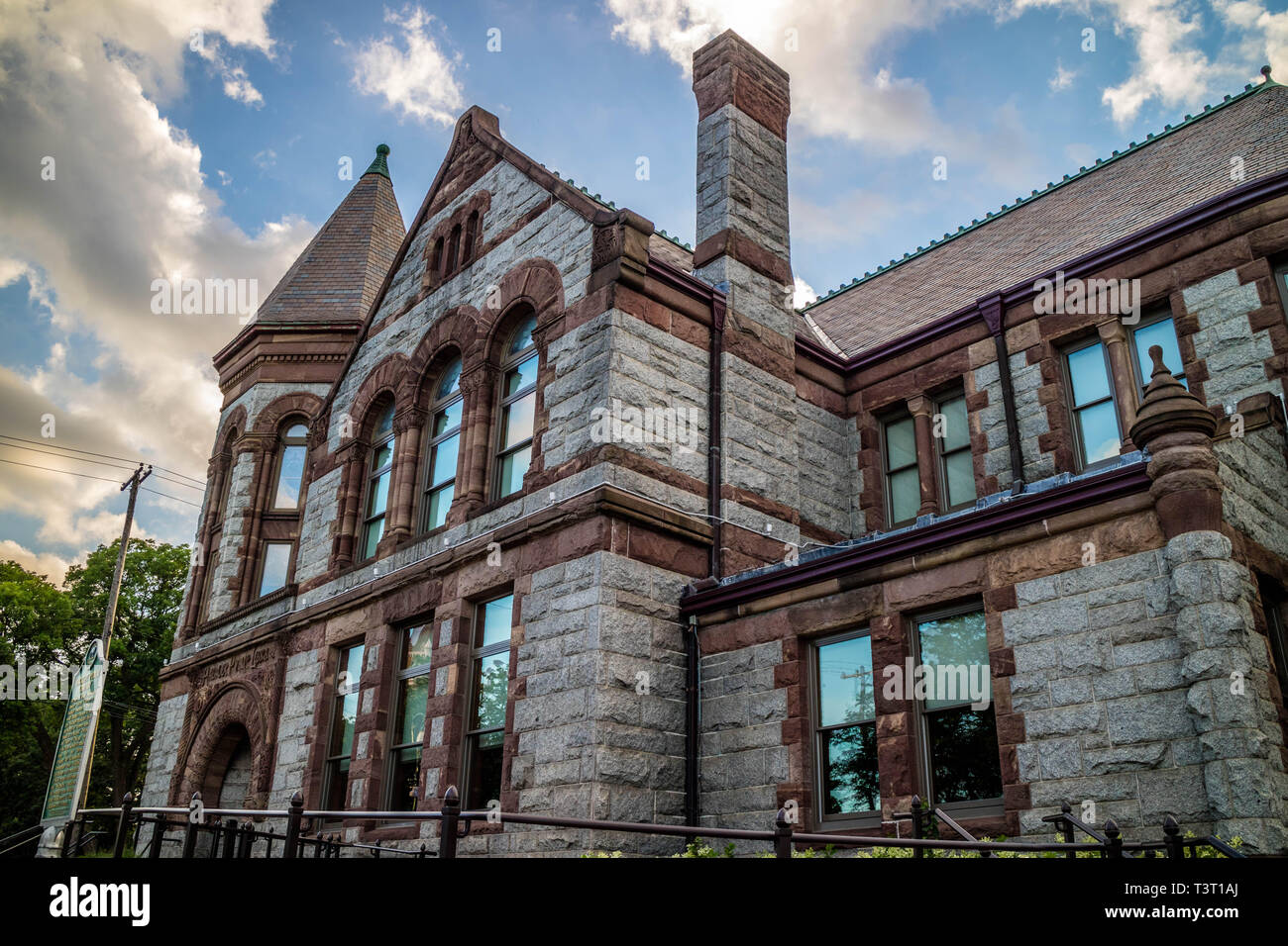 Muskegon, MI, USA - June 24, 2018: The preserve Hackley Library in town ...