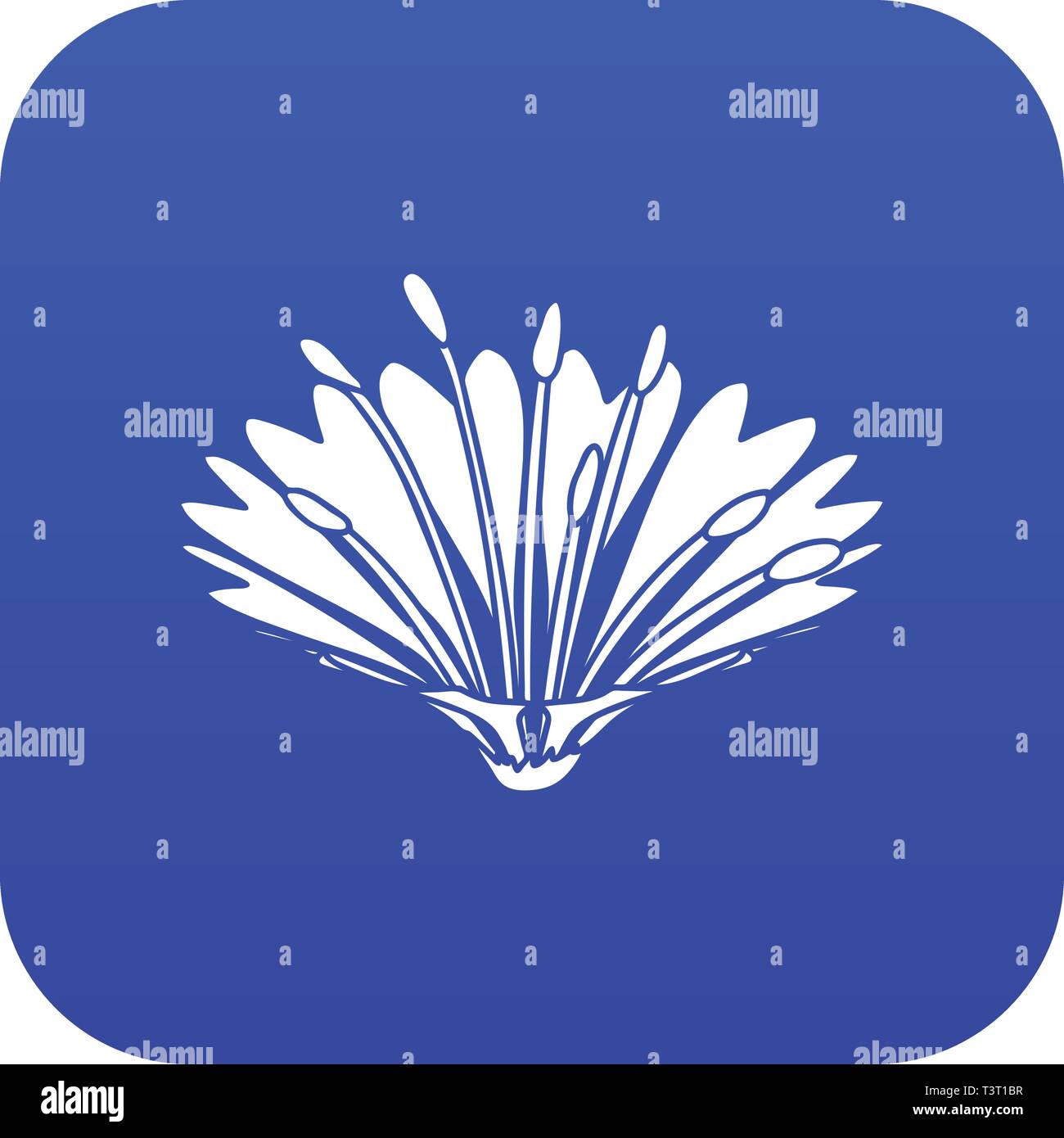 Cute flower icon blue vector Stock Vector Image & Art - Alamy