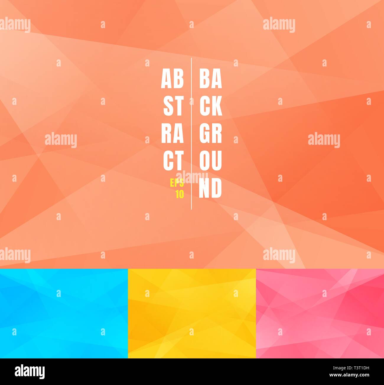 Set of low poly trendy abstract background. Modern geometric triangles ...