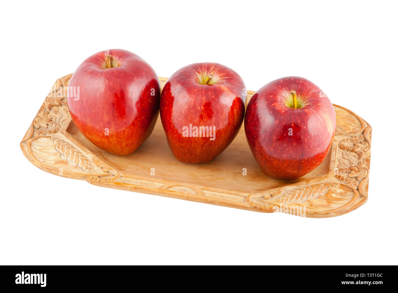 Plate fresh red apple hi-res stock photography and images - Alamy