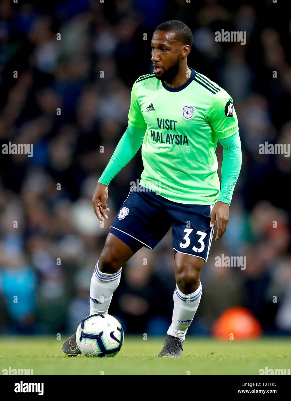 Cardiff City's Junior Hoilett in action during the Premier League match ...