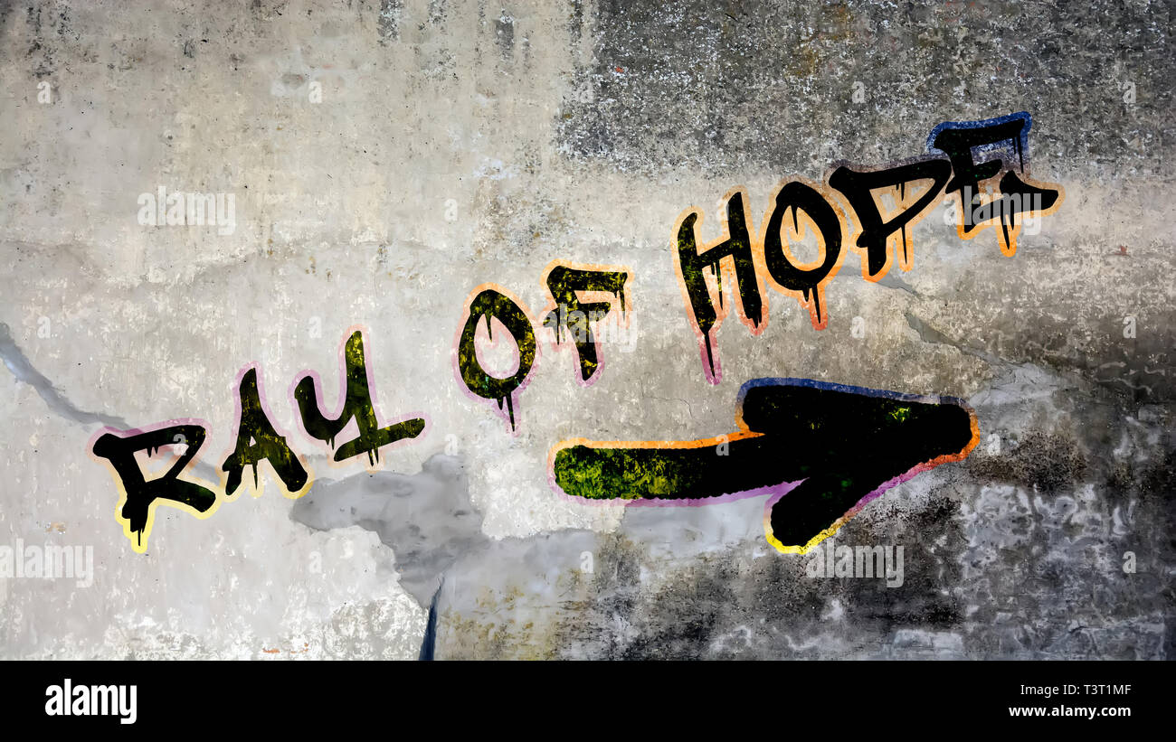 Graffiti Ray of Hope Stock Photo - Alamy