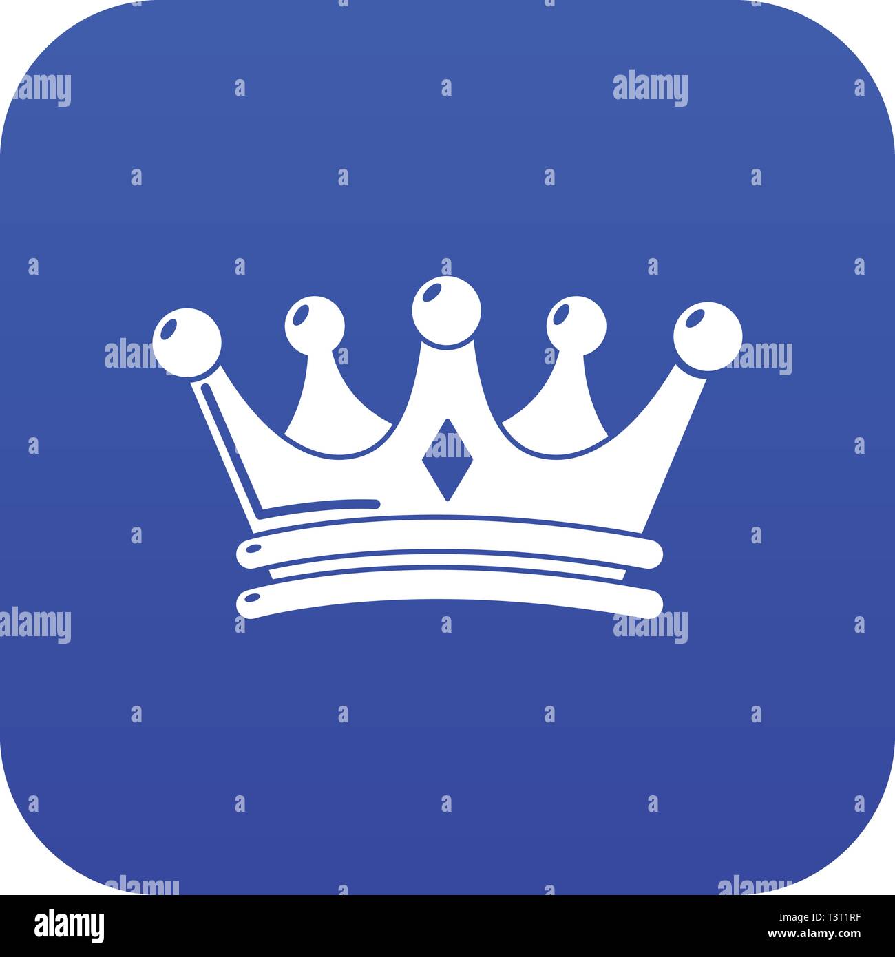 Regal crown icon blue vector Stock Vector Image & Art - Alamy