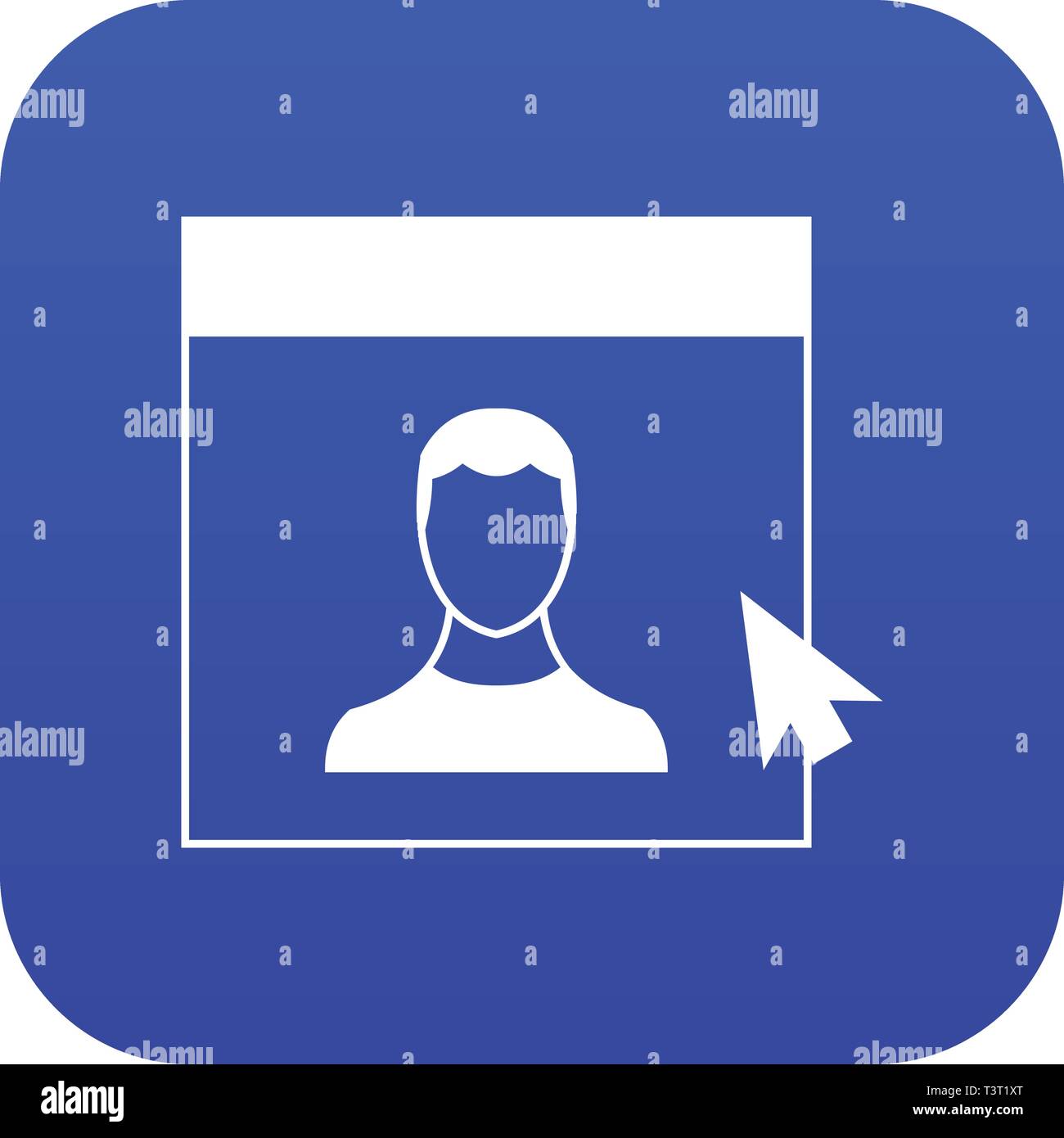 Cursor point man on monitor icon digital blue Stock Vector Image & Art ...