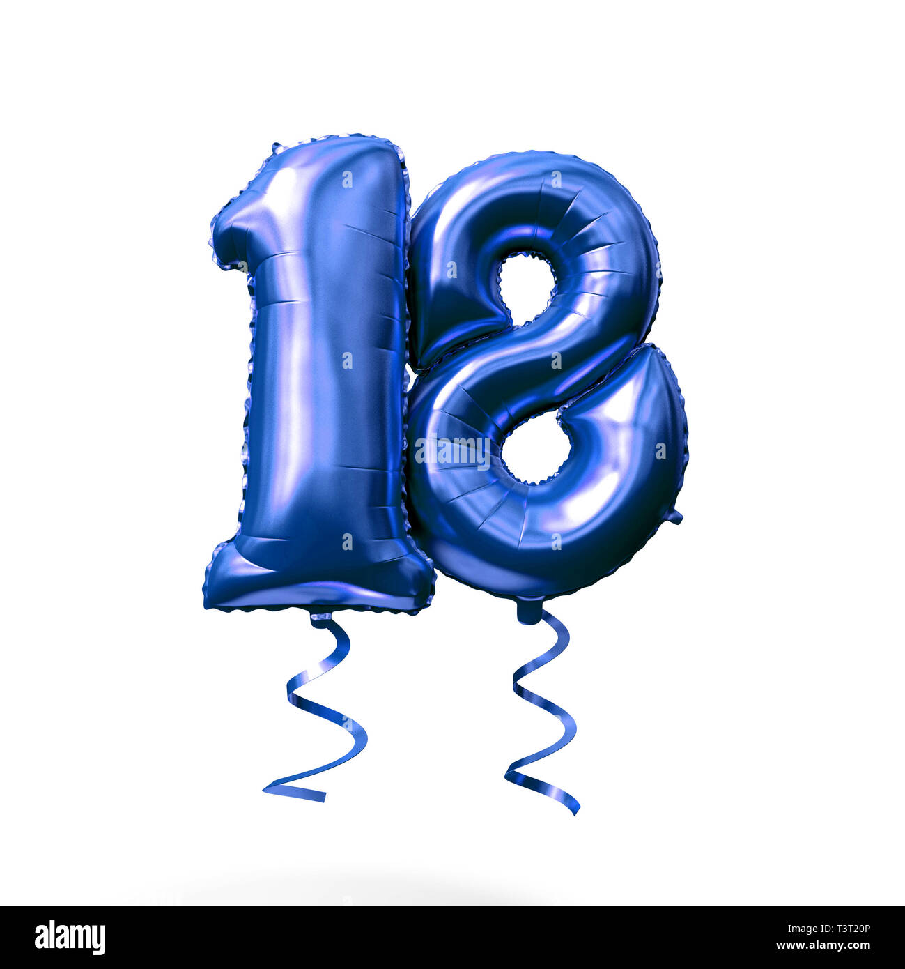 Number 18 Design Blue