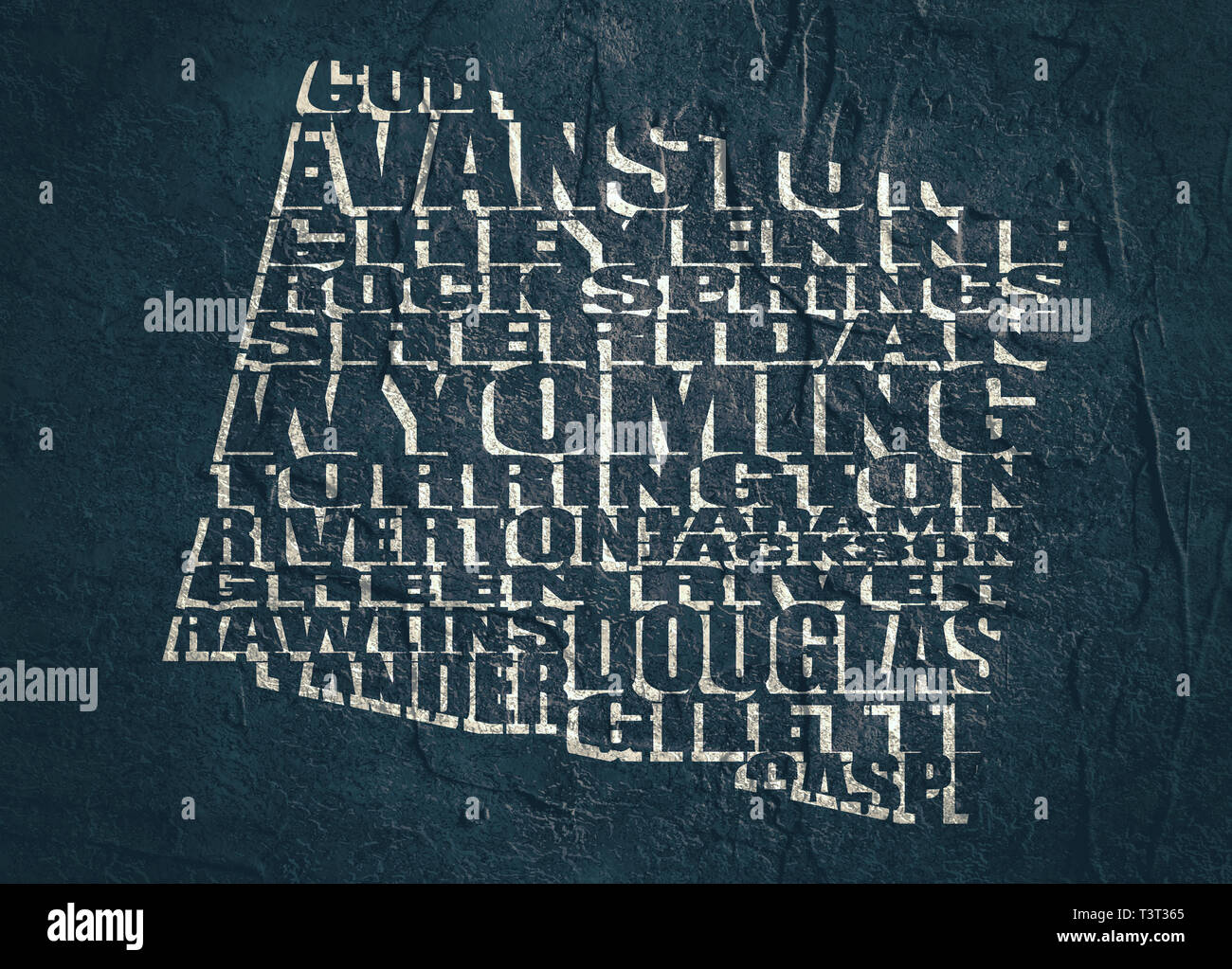 Map of rock springs wyoming hi-res stock photography and images - Alamy