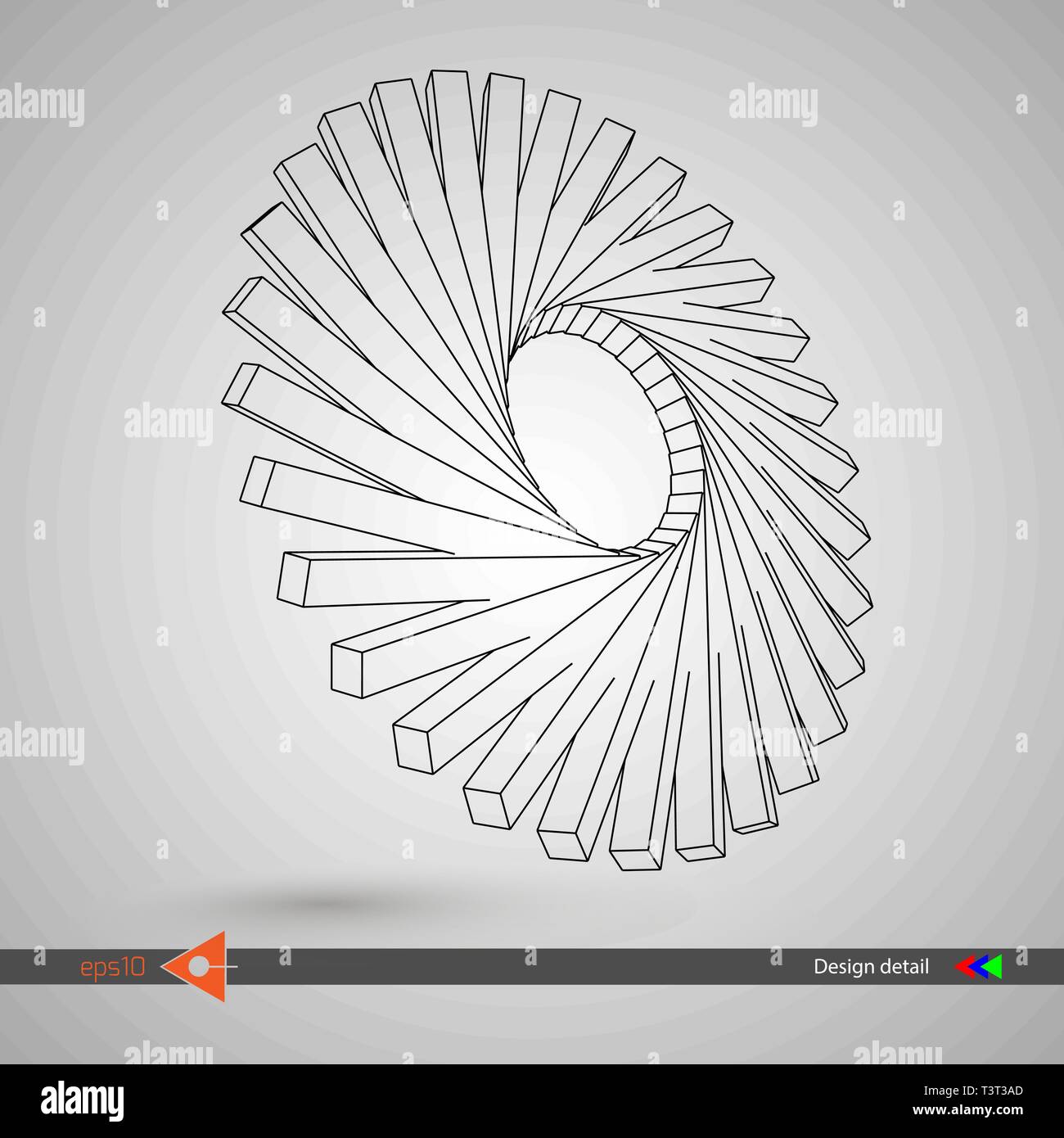 Rotating 3D element for design Stock Vector Image & Art - Alamy