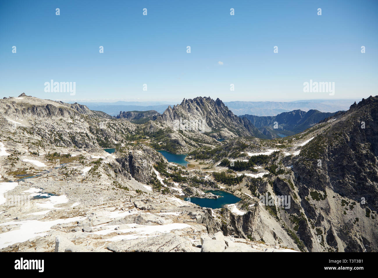 Mountains and lakes in remote landscape Stock Photo - Alamy