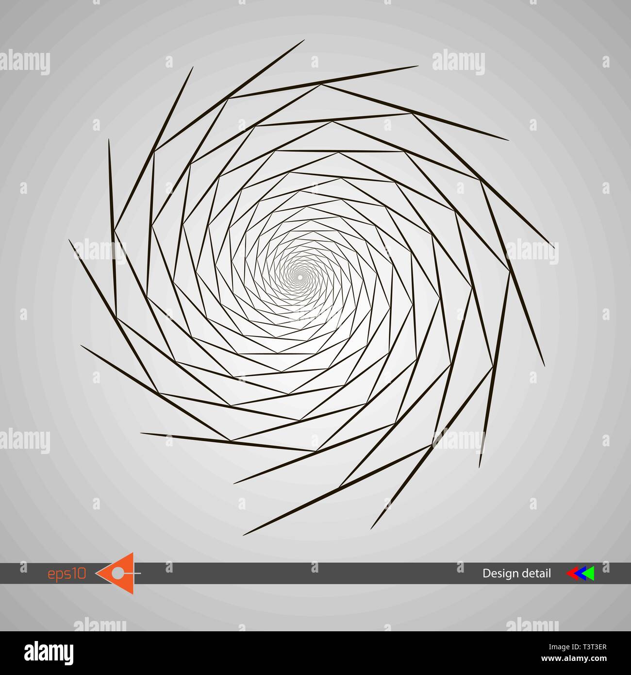 Design of spiral lines. Abstract monochrome background. Vector ...