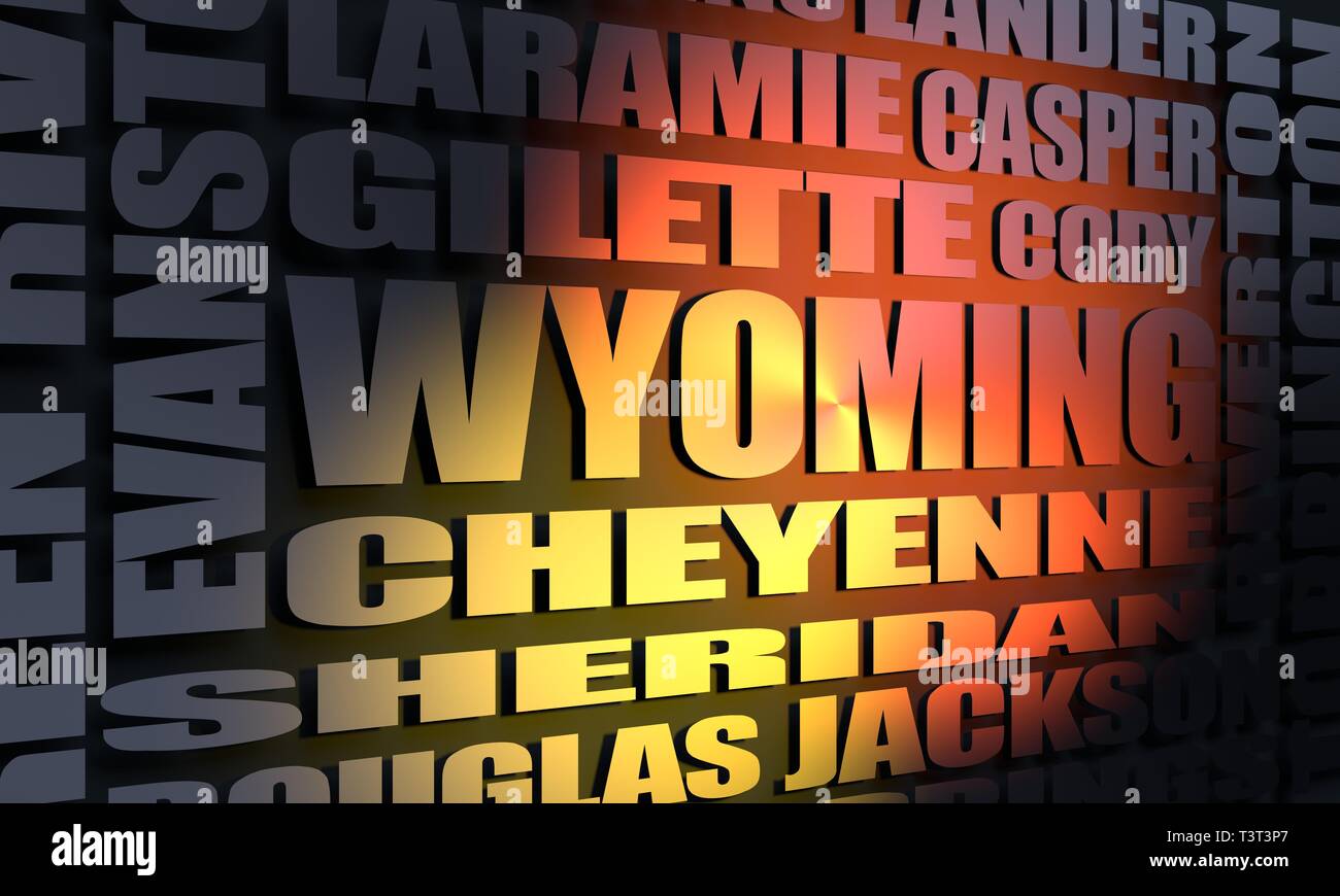 Map of rawlins wyoming hi-res stock photography and images - Alamy