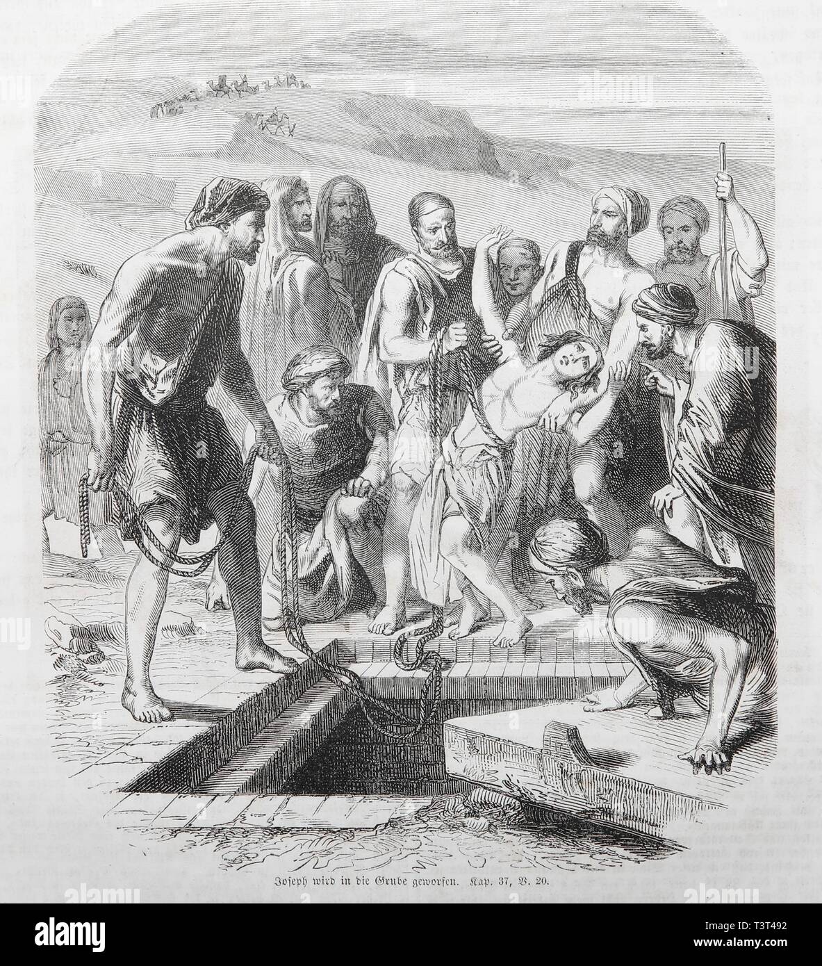Joseph is thrown into the pit hi-res stock photography and images - Alamy