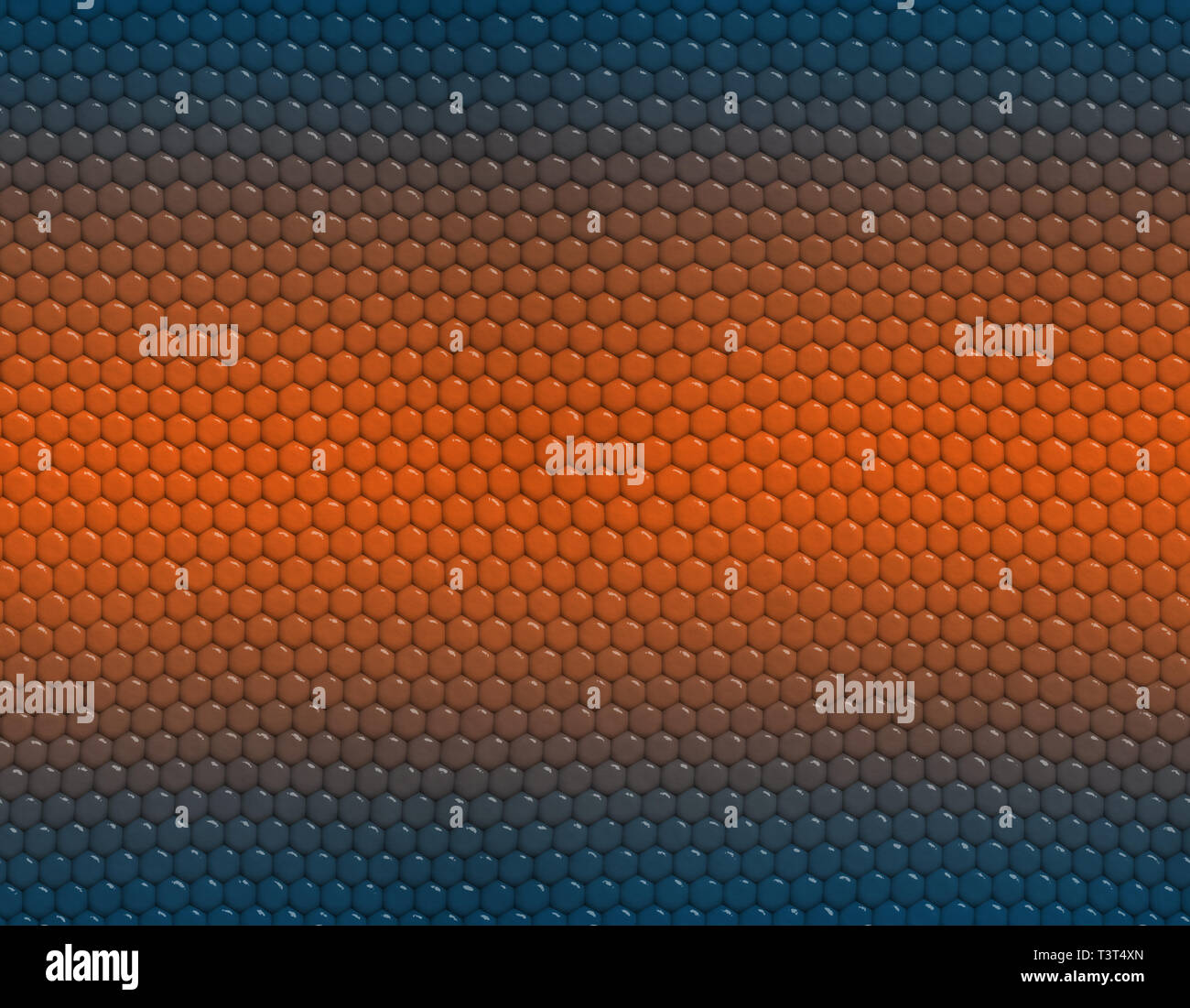 Deep blue and orange gradient snake skin seamless pattern, hexagonal scale Stock Photo - Alamy