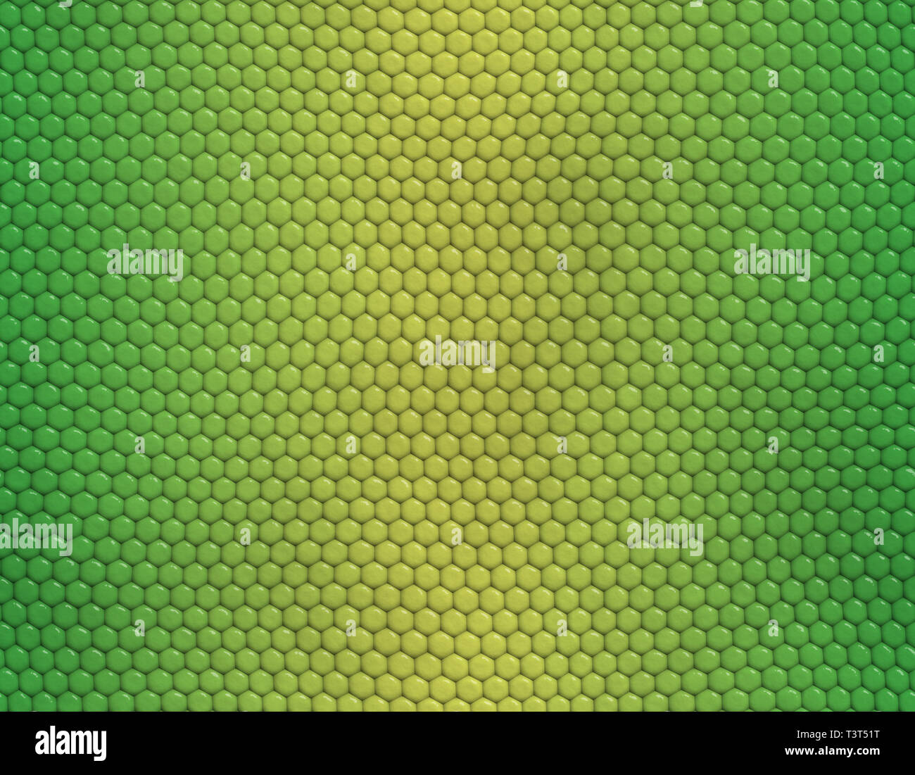 Yellow and green gradient snake skin seamless pattern, hexagonal scale ...