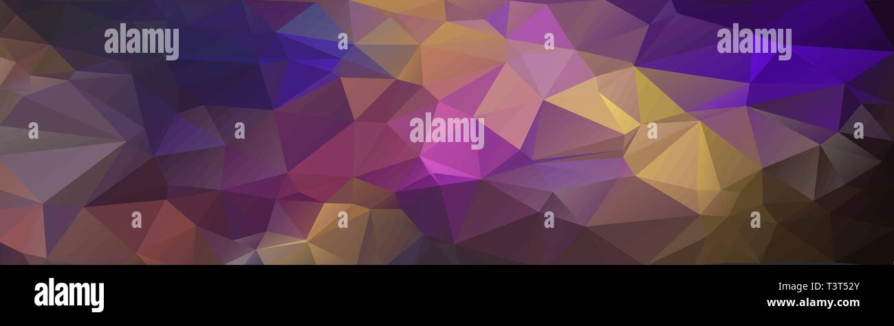 Multicolor banner background from triangles, header for web Stock ...