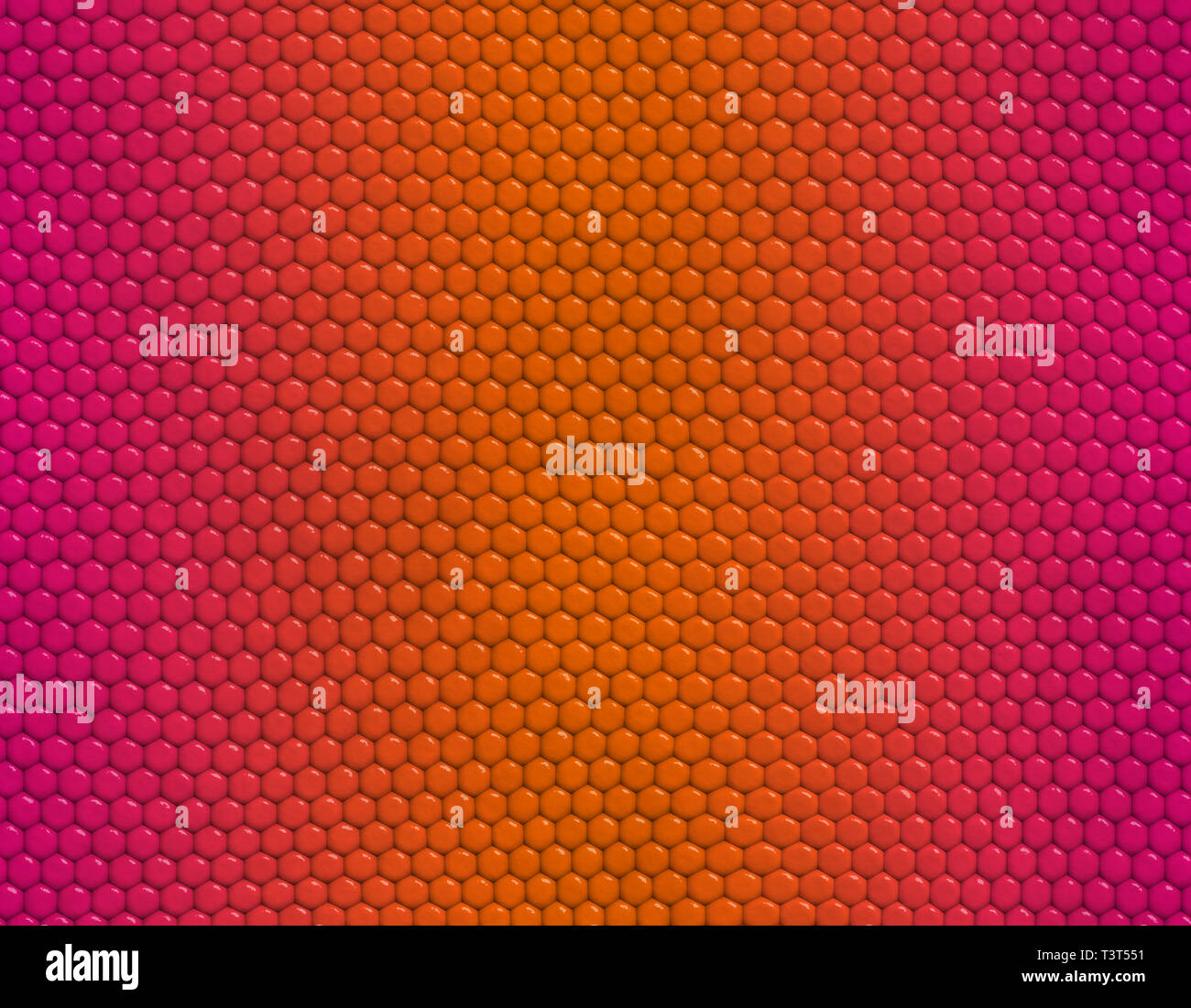 Magenta and orange gradient snake skin seamless pattern, hexagonal ...