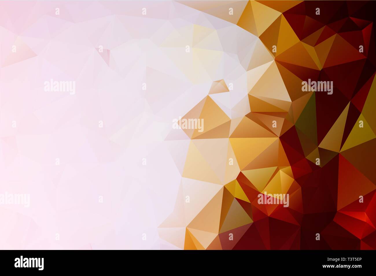 Abstract background of triangles. Red, yellow on a white background ...