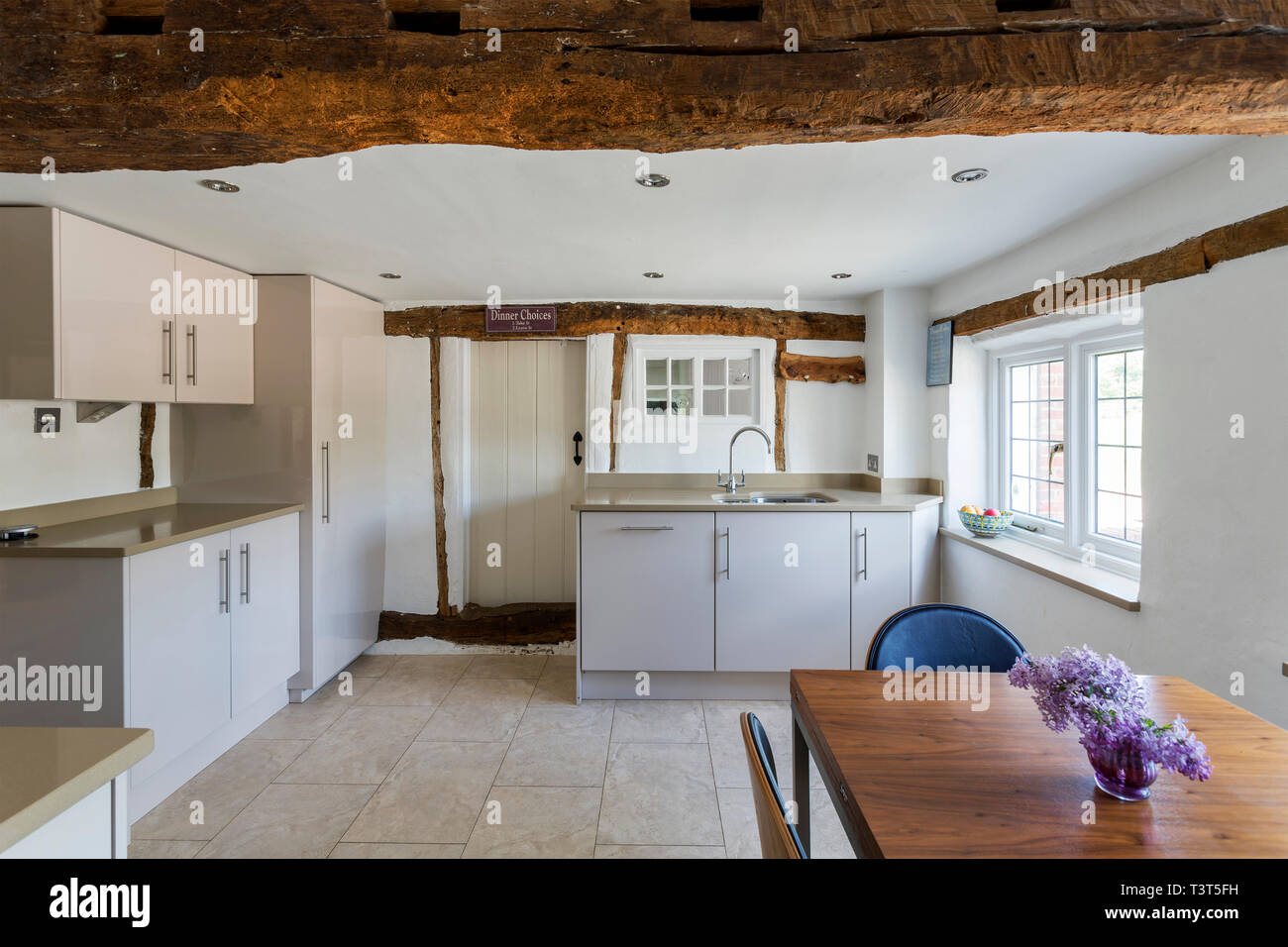Furniture kitchen in indoor table and room seating hi-res stock ...