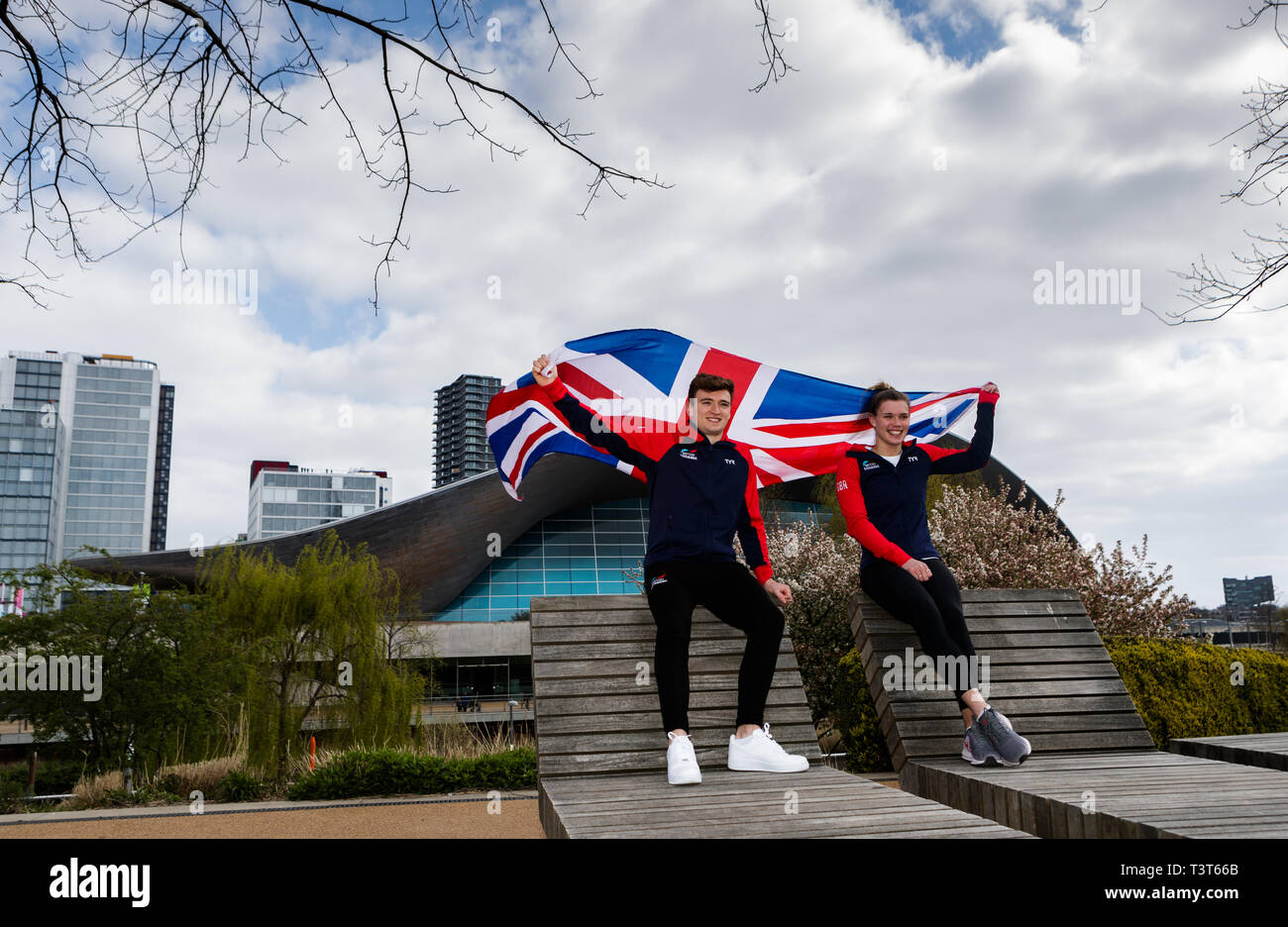 Matty Lee and Grace Reid during the Team GB Diving World Series Team ...
