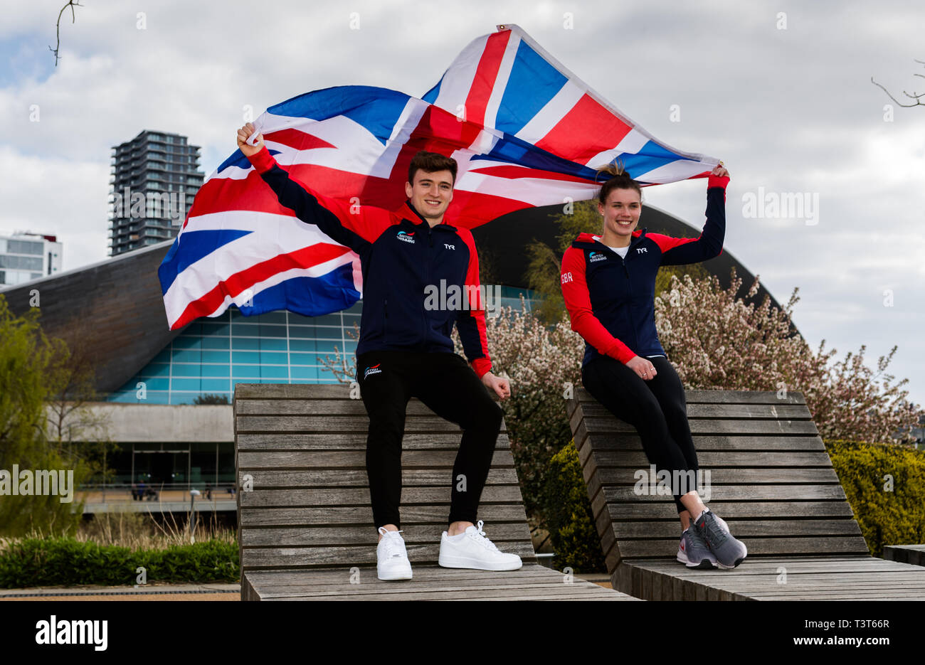 Matty Lee and Grace Reid during the Team GB Diving World Series Team ...