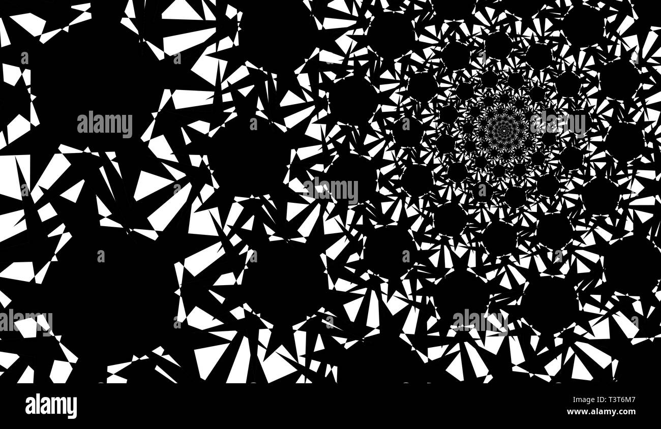 Isolated spirals of star hexagons on white rectangle background. design ...