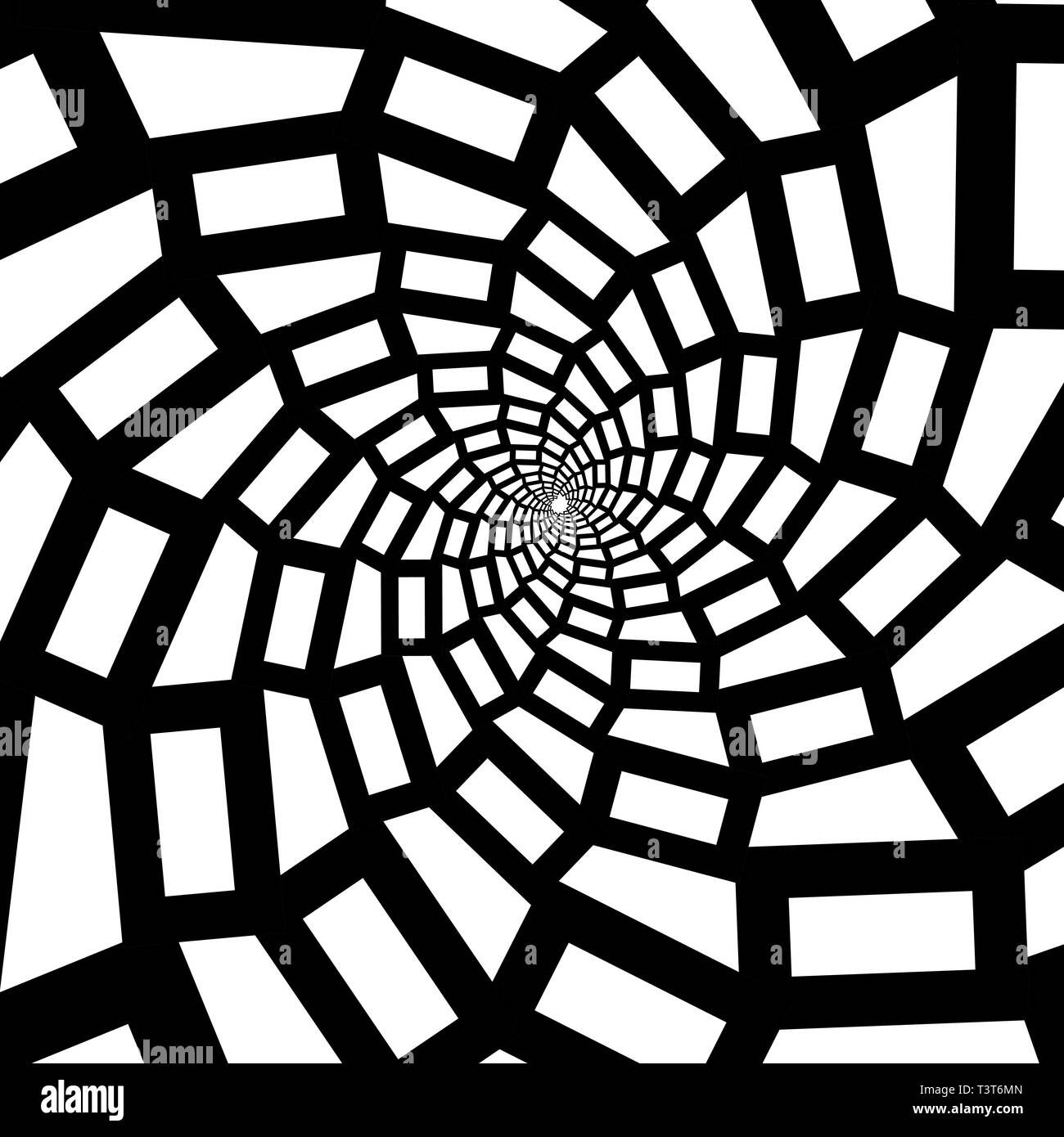 Spider web spiral vortex illusion Black and White Stock Photos & Images ...