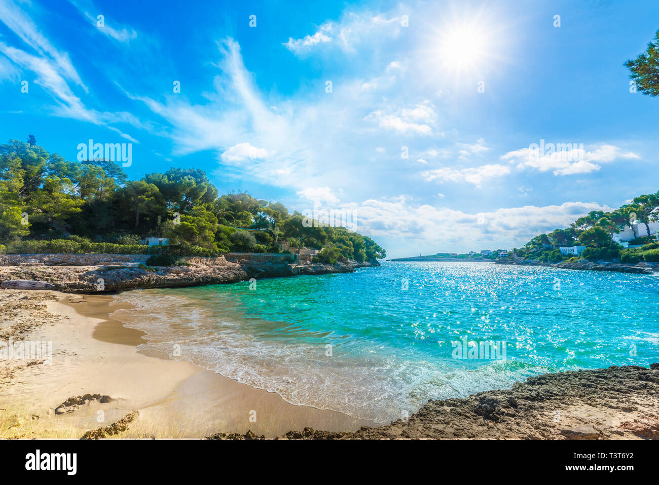 Cala Dor beach at Cala d'Or city, Palma Mallorca Island, Spain Stock ...
