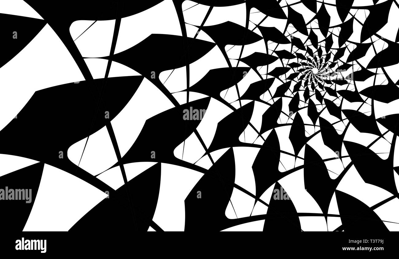 Spiral object on a white background. Arrows, rays, rotation Stock ...