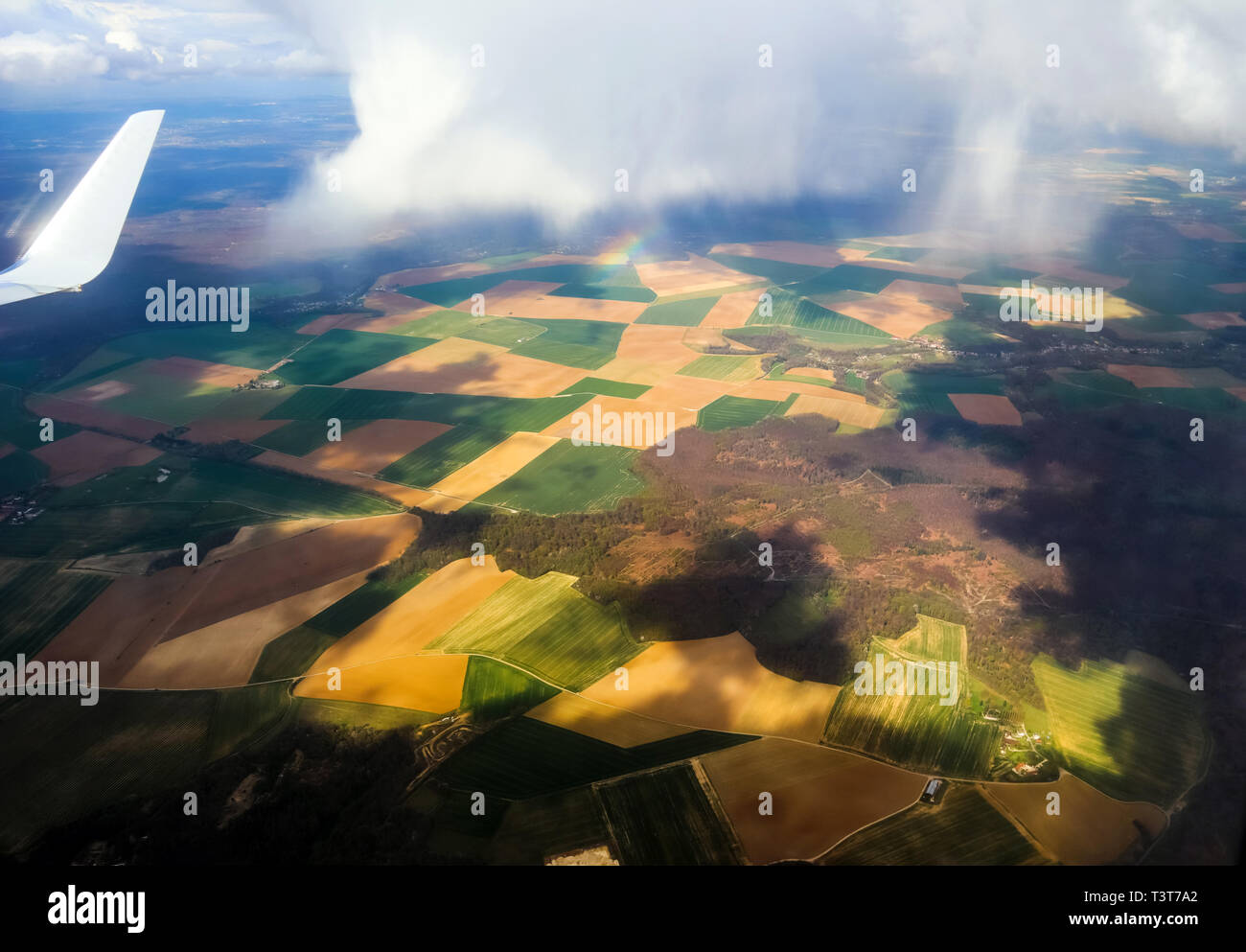 Aerial view of paris from plane hi-res stock photography and images - Alamy